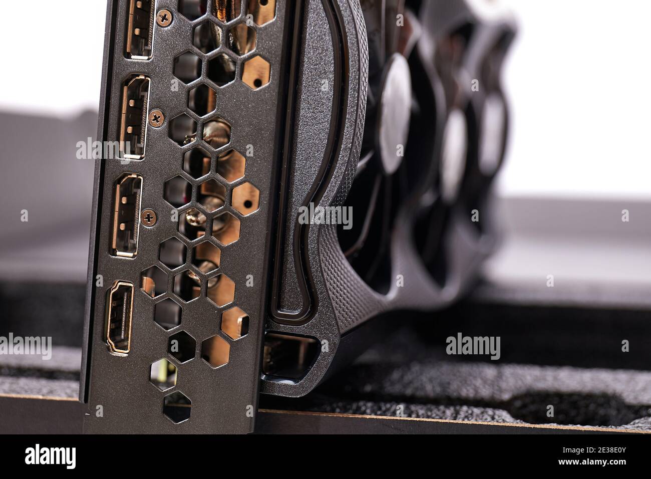 Computer graphics card on a desk Stock Photo - Alamy
