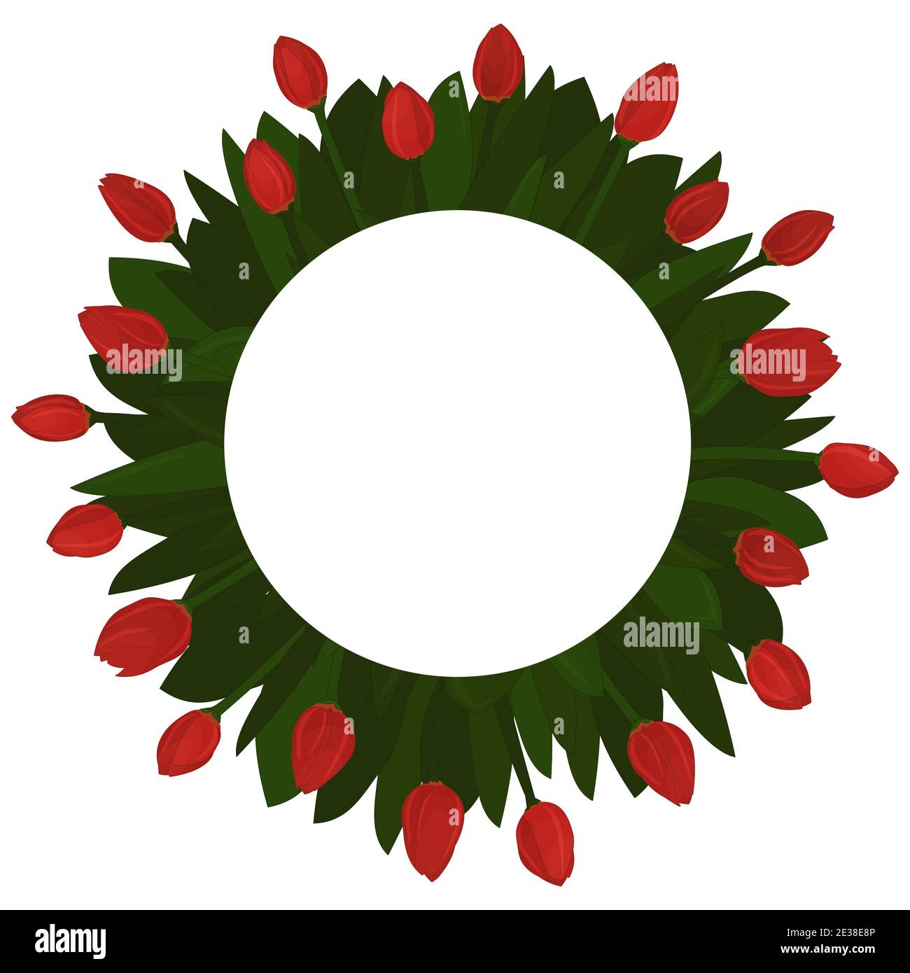 Tulips on border Cut Out Stock Images & Pictures - Alamy