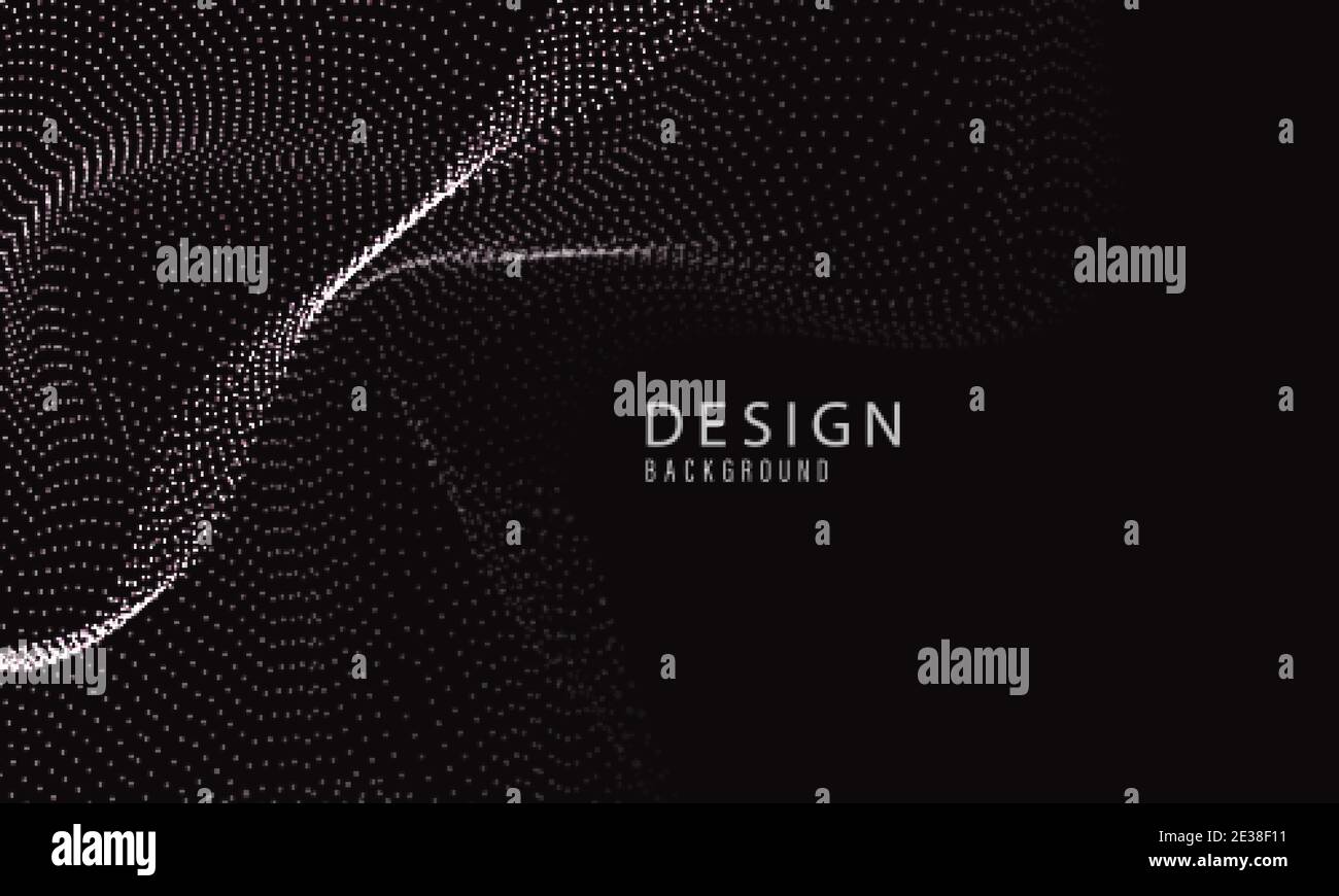 Abstract wave background, digital flowing particles .Cyber or ...