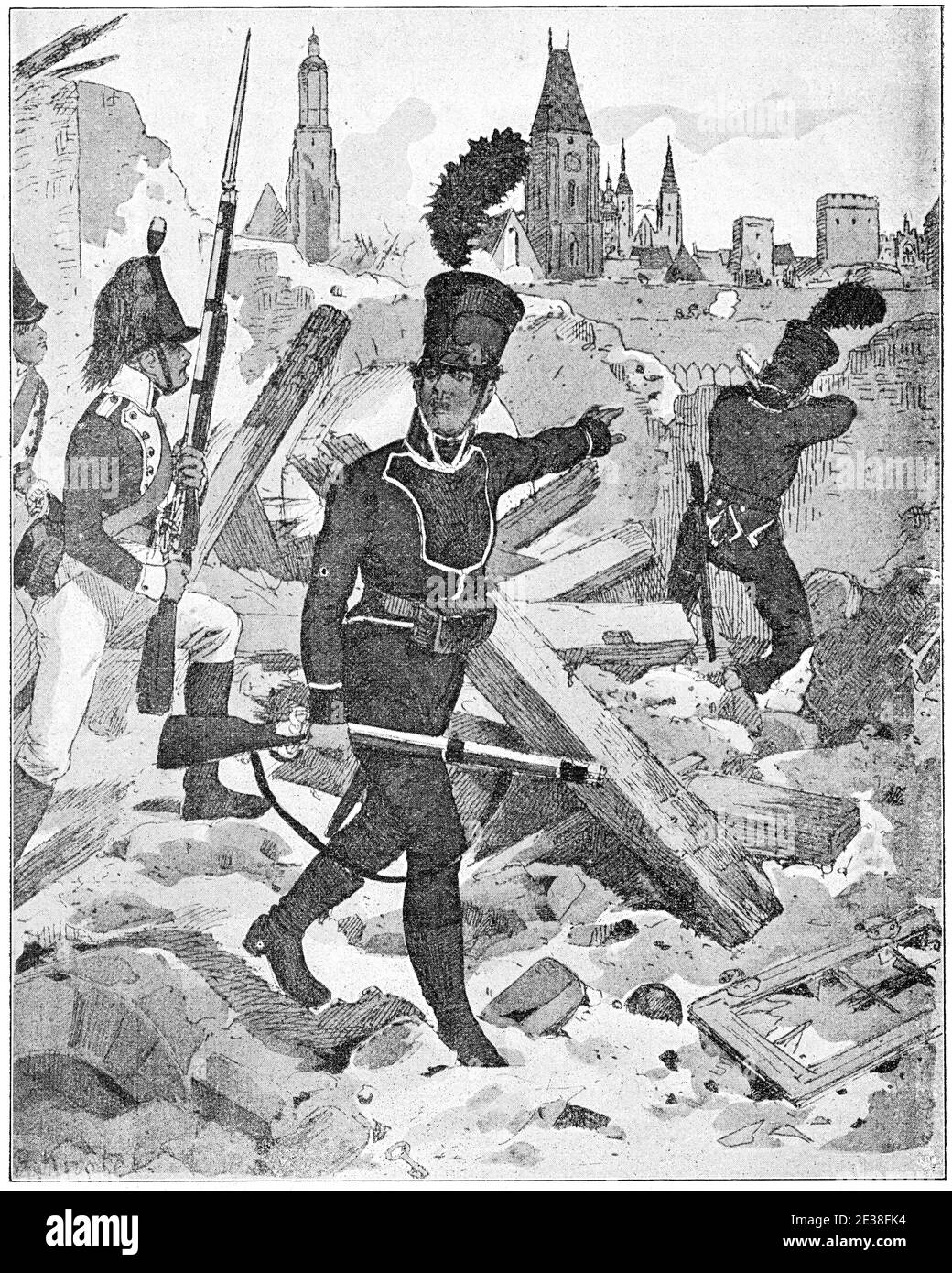 Wuerttemberg troops in the siege of Breslau in 1806 (Wroclaw ...