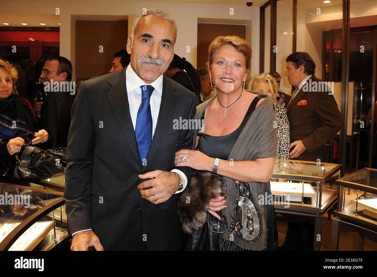 Mansour Bahrami and wife attending the 'Vendanges de l'Avenue Montaigne ...