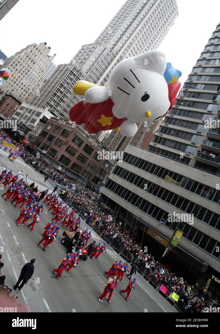 Balloons float down The Macy's Thanksgiving Day parade route in New ...