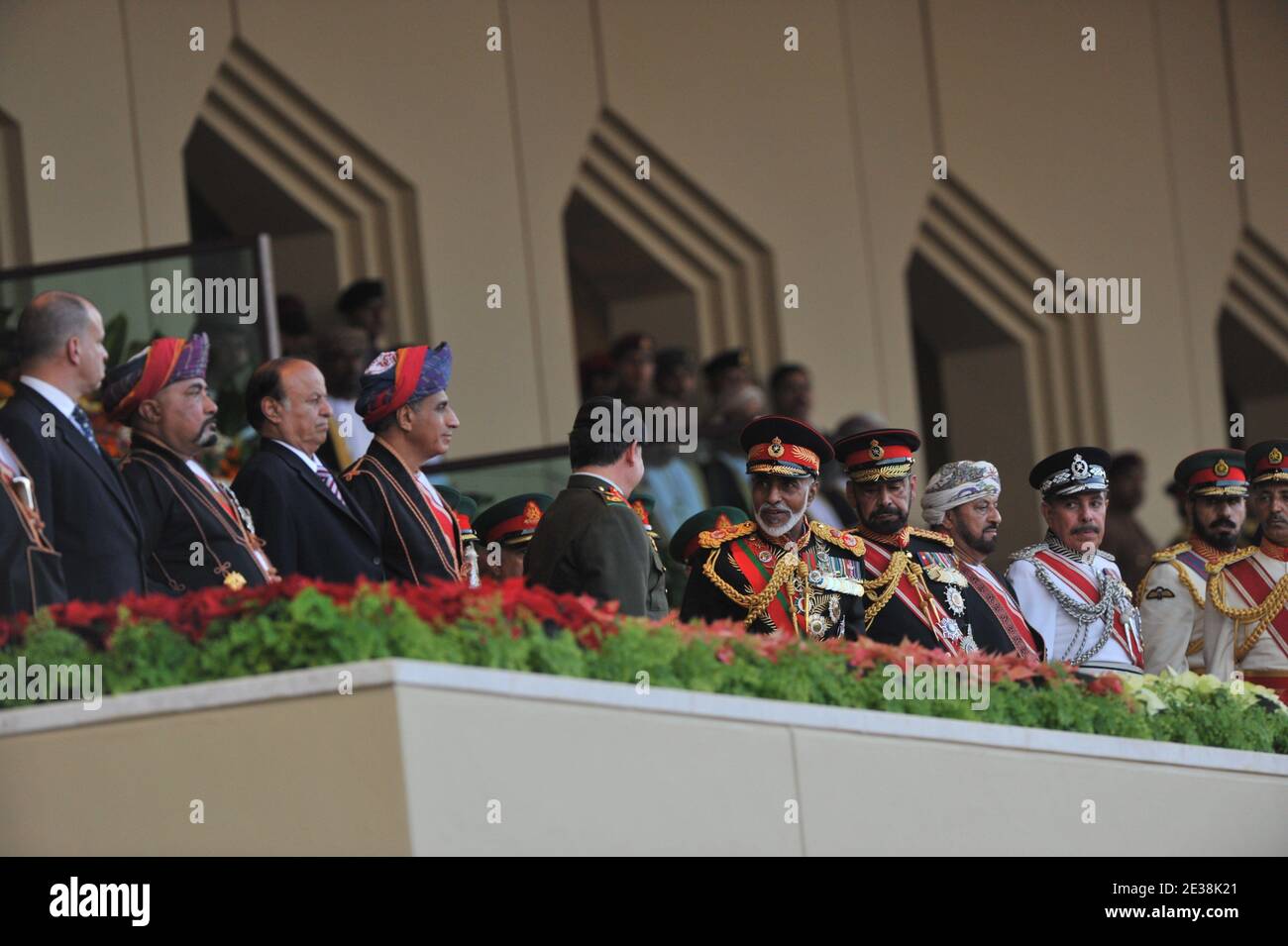 King Abdullah II Bin Al Hussein of Jordania and Oman's Sultan Qaboos ...