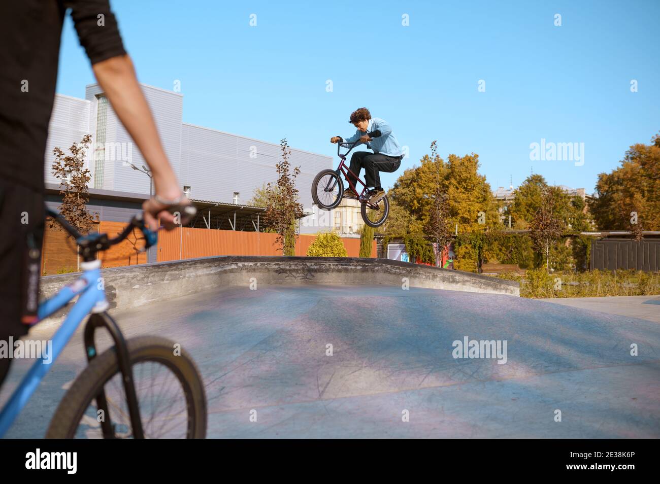 Bmx stunt rider jump hi-res stock photography and images - Alamy