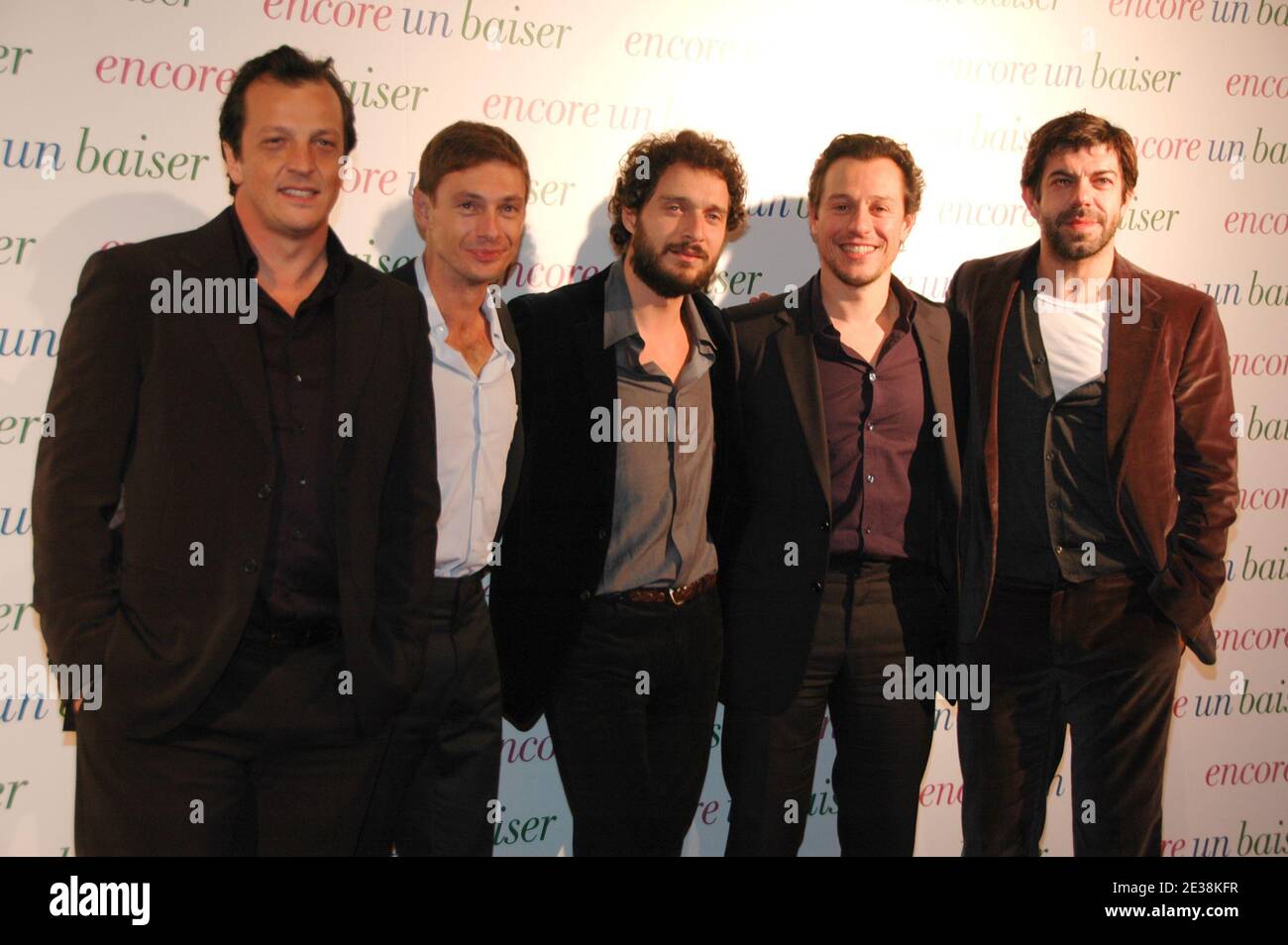 The cast of the film of 'Encore un baiser' (director Gabriele Muccino ...