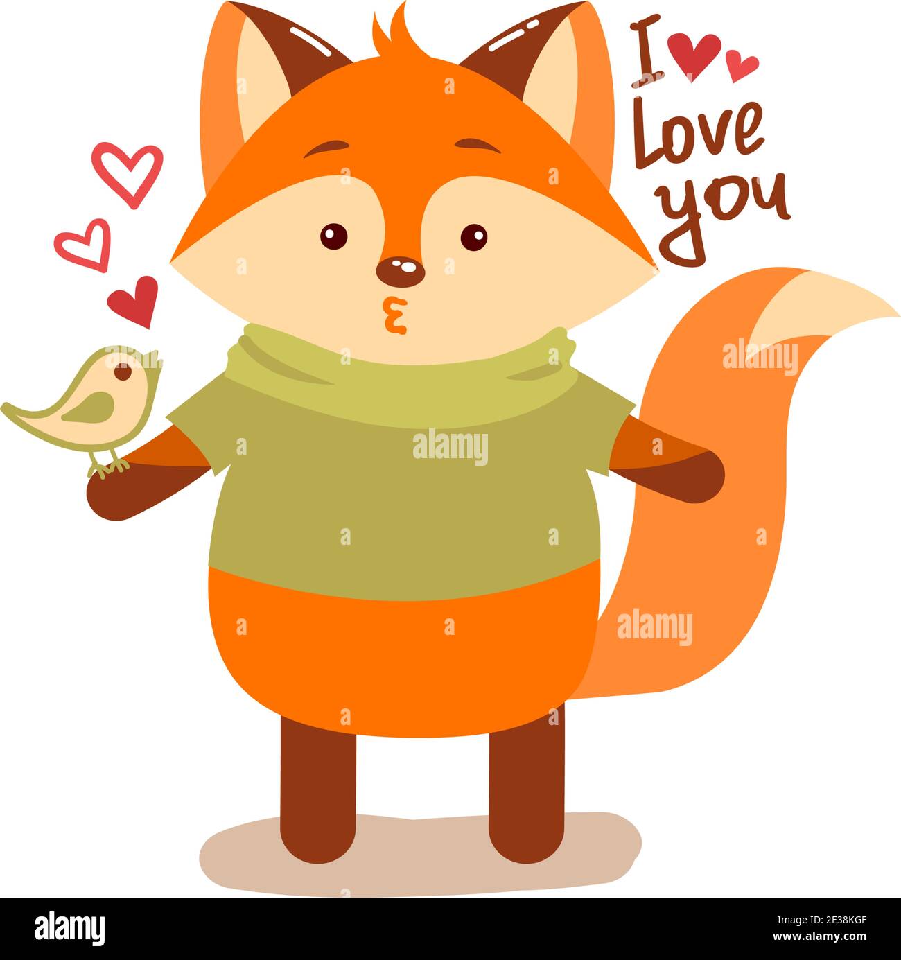 Cute Cartoon Girl Fox