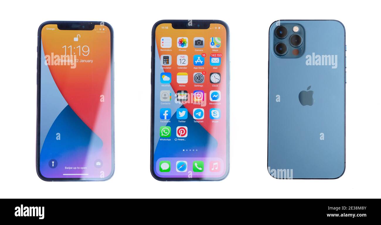 New apple iphone 12 Cut Out Stock Images & Pictures - Alamy