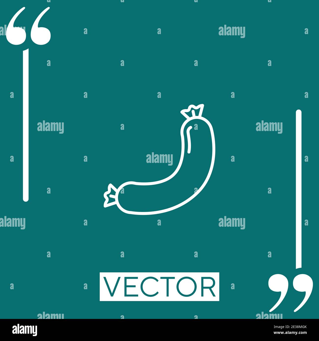 pork sausage Linear icon. Editable stroke line Stock Vector Image & Art ...