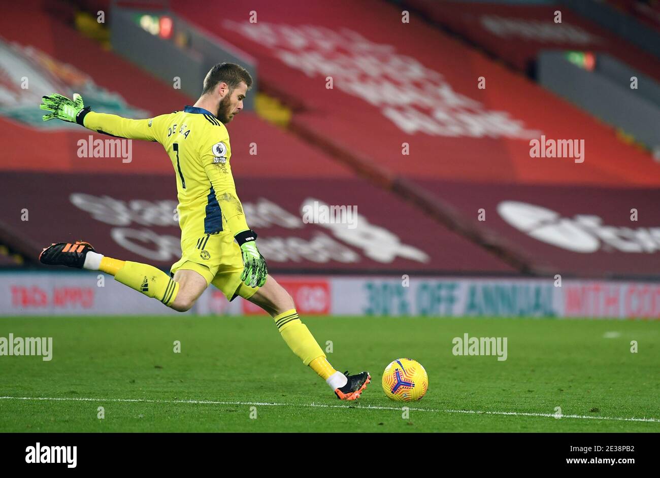 Manchester United goalkeeper David de Gea during the Premier League ...