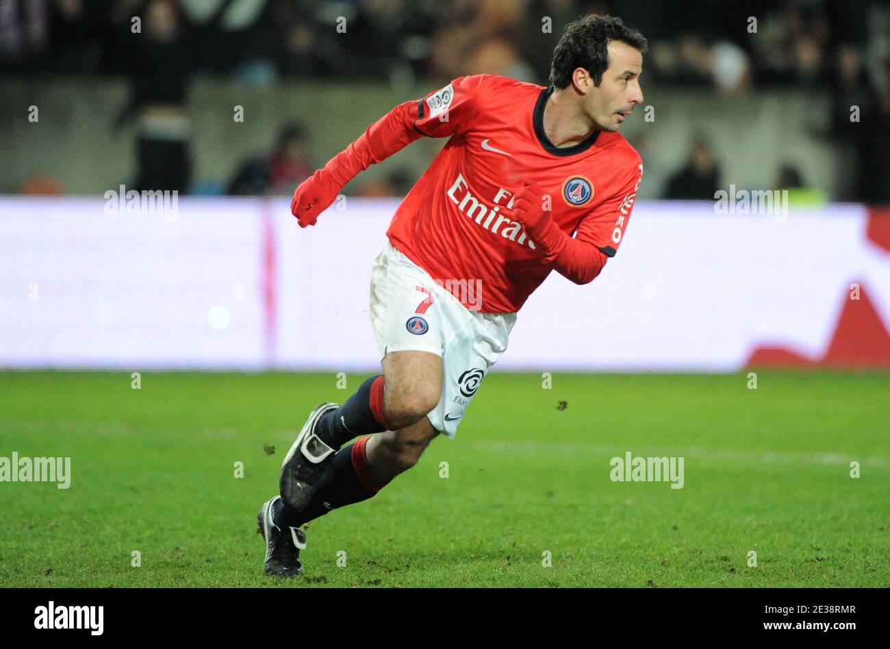PSG's Ludovic Giuly scores during the French First League soccer match ...