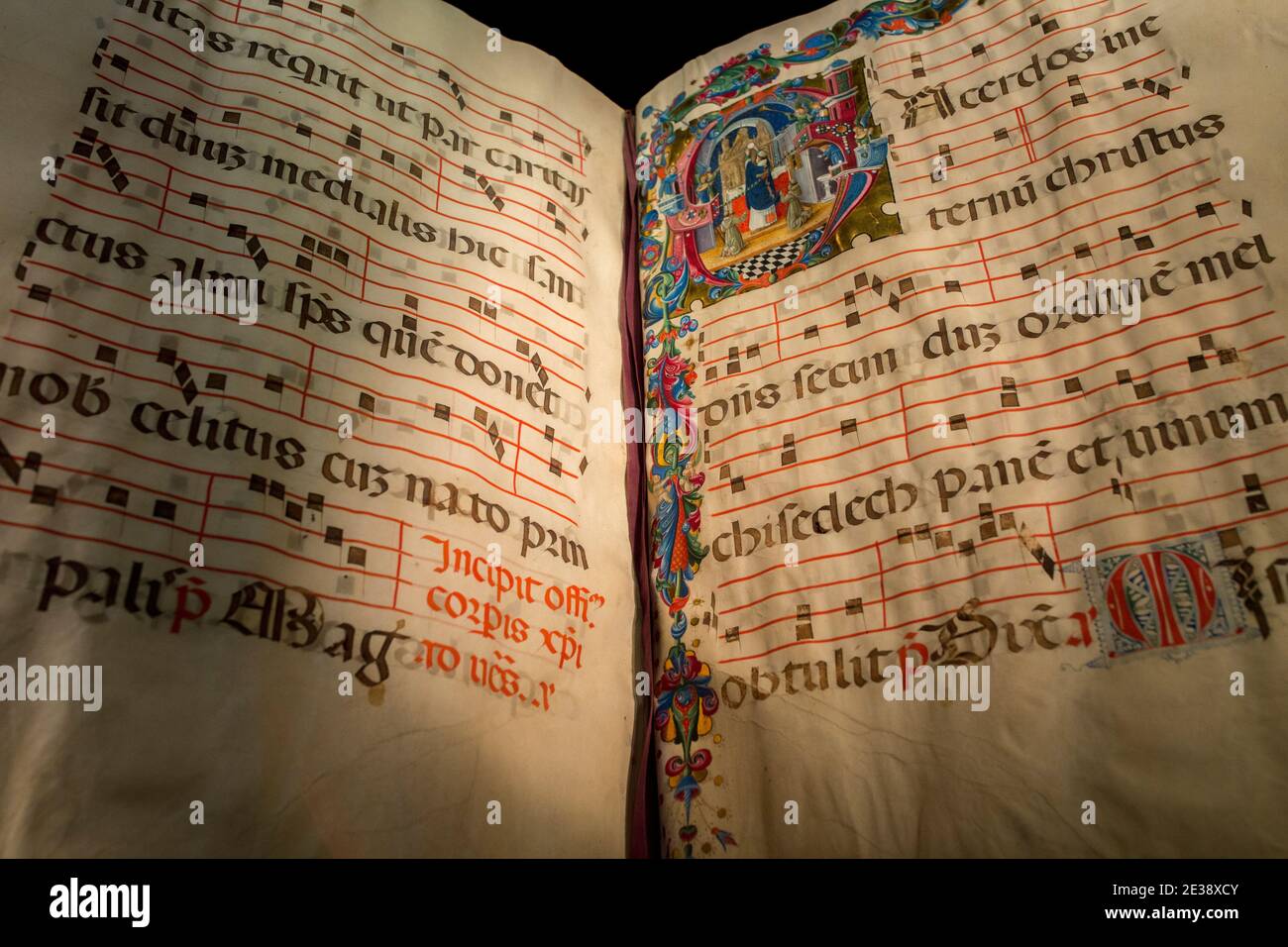 Dublin, Ireland - Feb 20th, 2020: Illuminated liturgical choir book ...