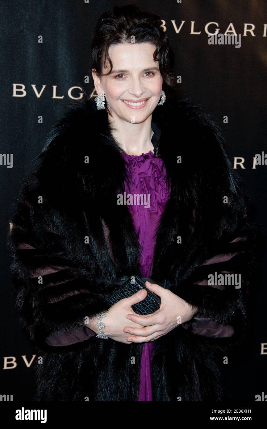 Juliette Binoche attending the Exhibition Launch for Bvlgari 125th ...