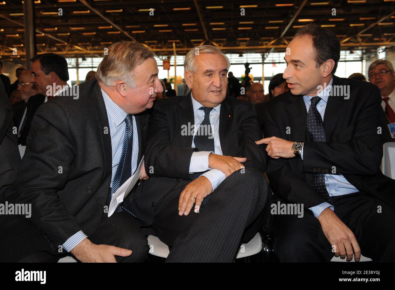 French Senate President Gerard Larcher, Former Prime Minister Jean ...
