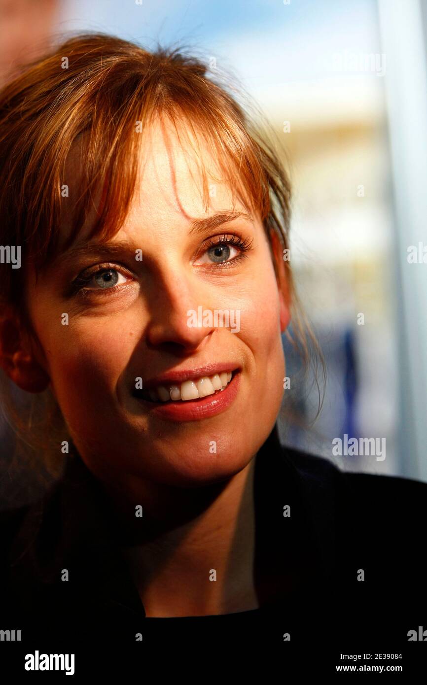French actress Julie Bernard poses during a preview of Dany Boon's ...