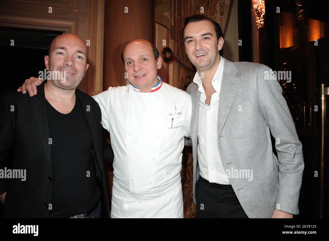 Cyril Lignac poses during a ceremony at the Hotel GeorgesV Four Seasons ...