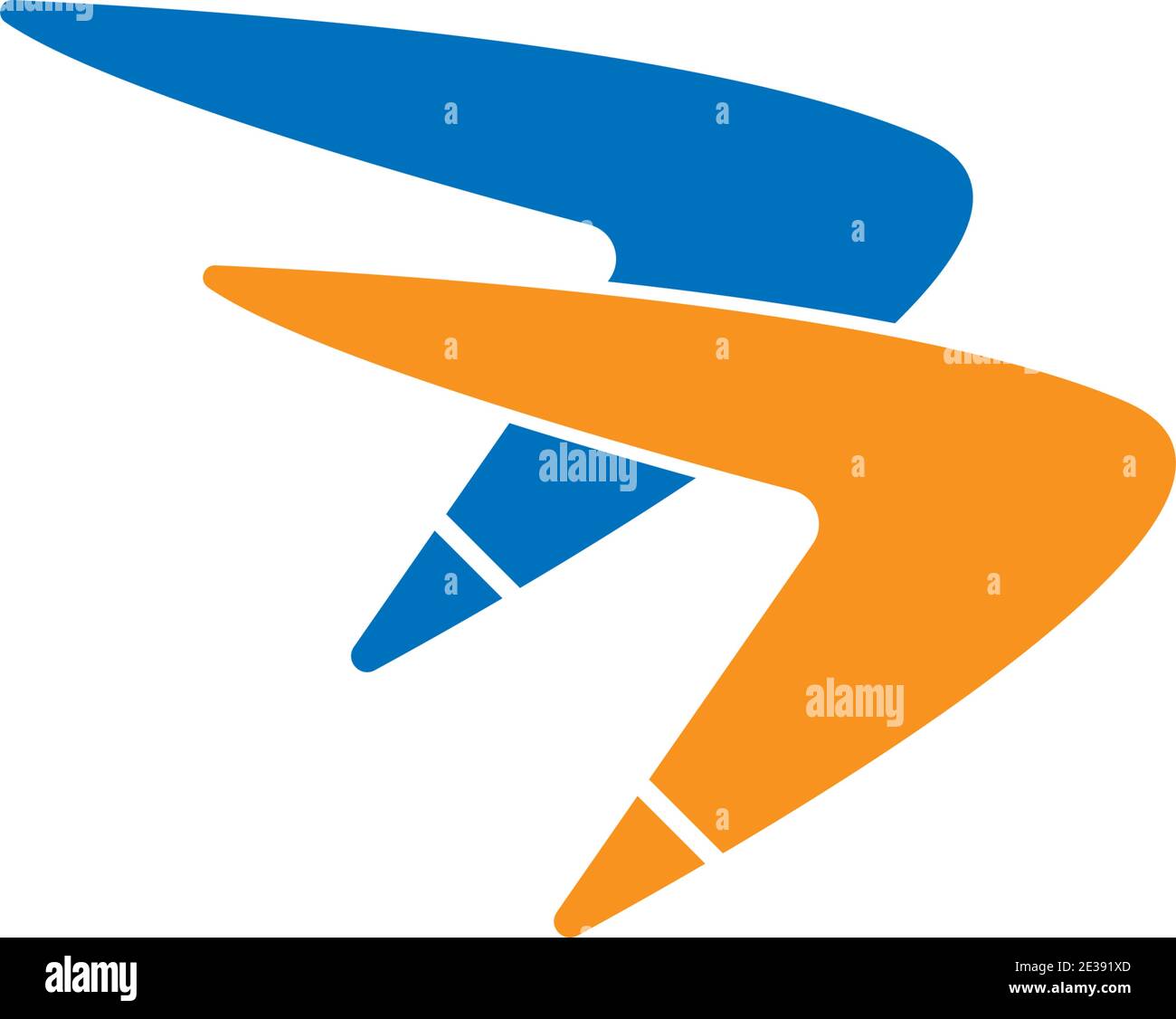 Boomerang logo icon illustration vector flat design Stock Vector Image ...