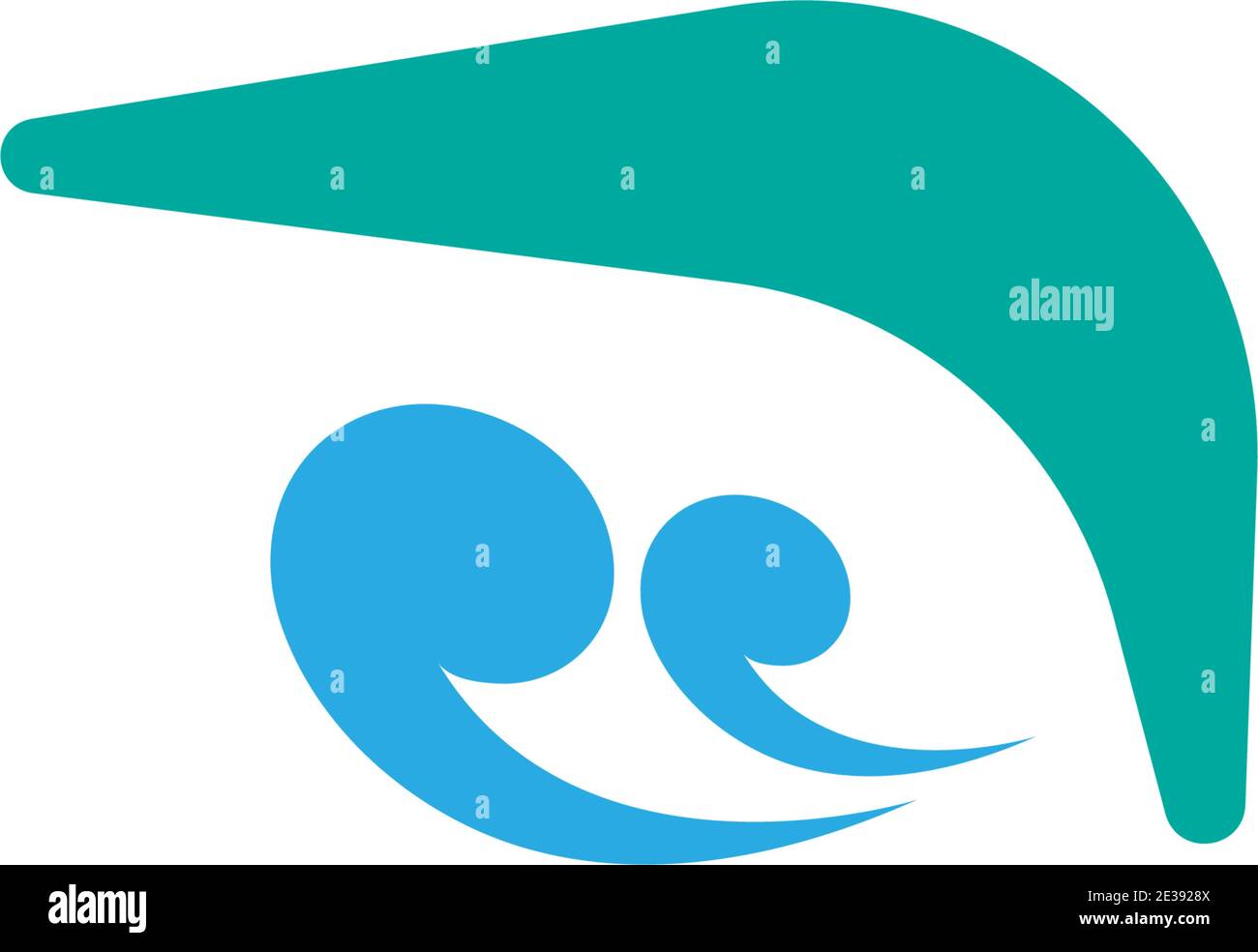 Boomerang logo icon illustration vector flat design Stock Vector Image ...