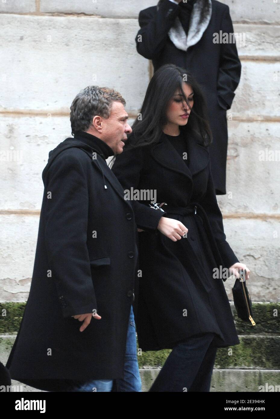 Eric Besson's wife, Yasmine Tordjman at the funeral of club owner ...