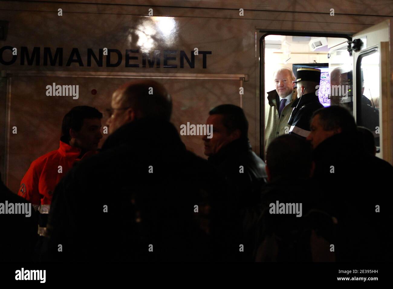 French Interior Minister, Brice Hortefeux and Paris Prefect Michel ...