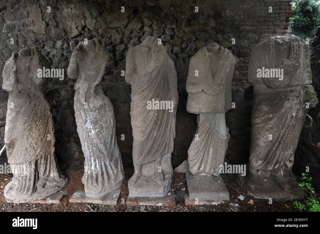 A view of the necropolis of Porta Ercolano in Pompeii, south Italy on ...