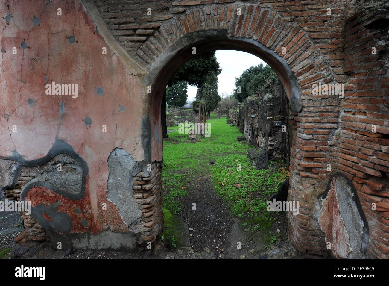 A view of the necropolis of Porta Ercolano in Pompeii, south Italy on ...