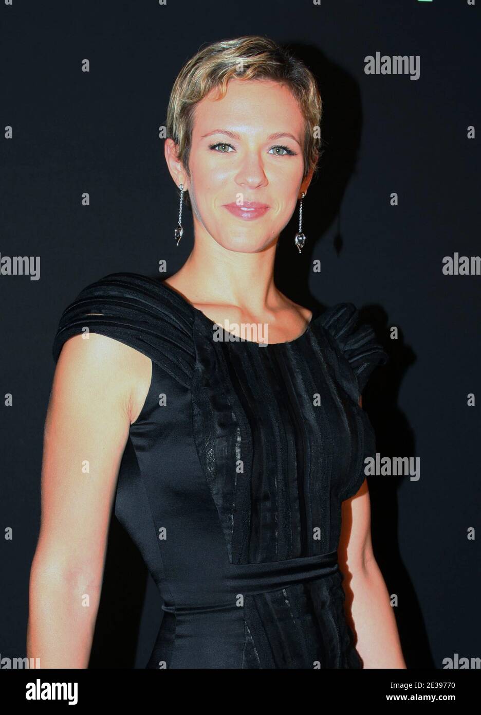 French singer Lorie attends Basil Soda Pret A Porter presentation in ...