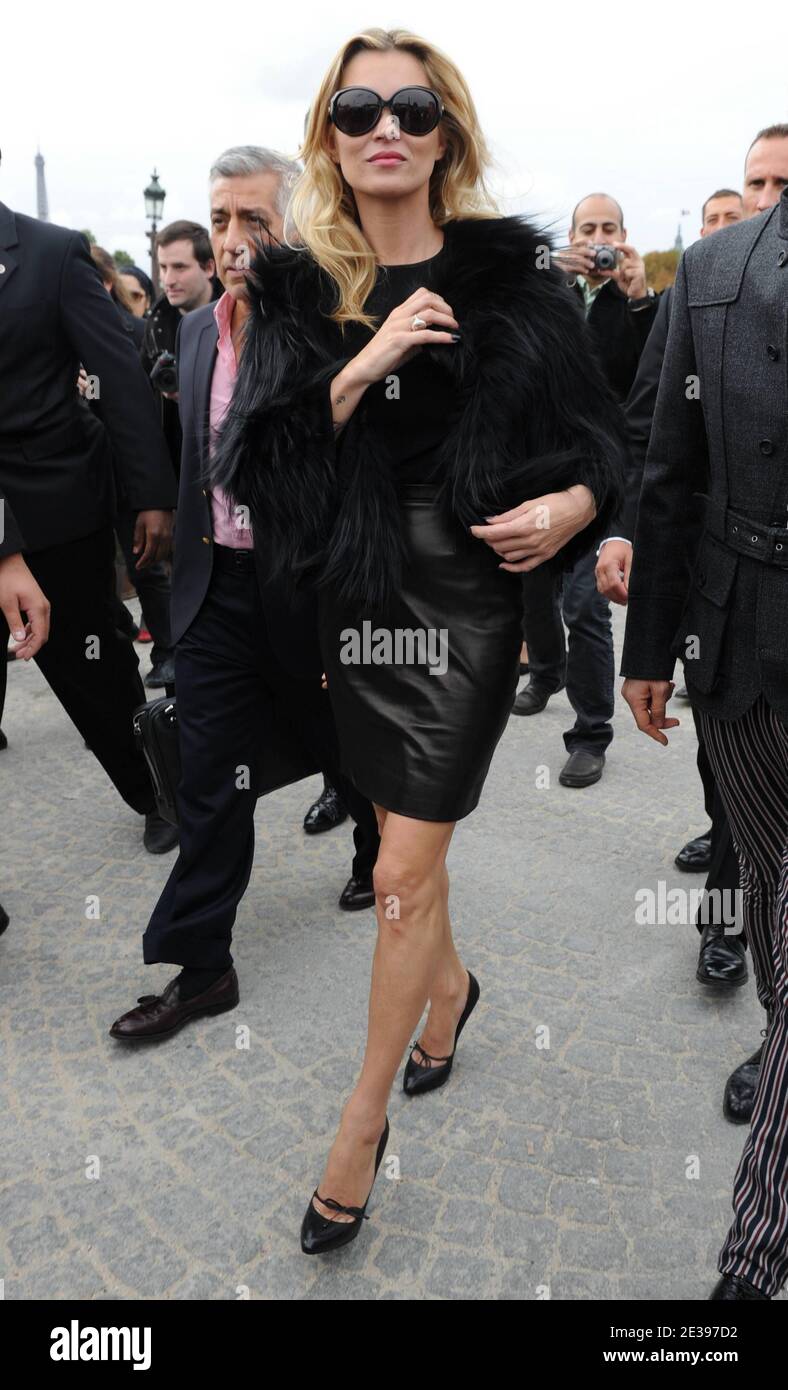 Kate Moss arriving for the Christian Dior fashion show as part of the ...