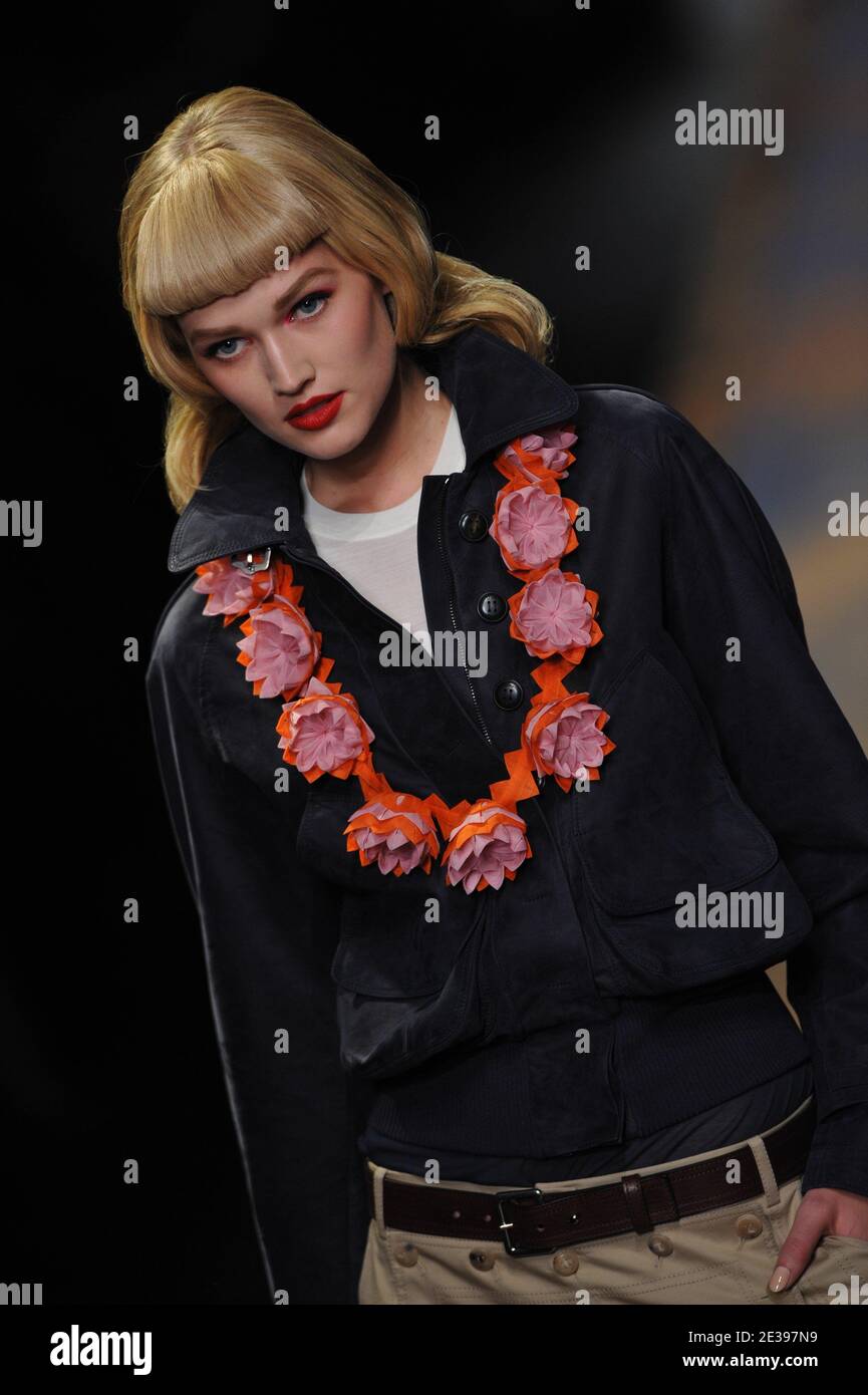 A model displays a creation by designer John Galliano for Christian ...