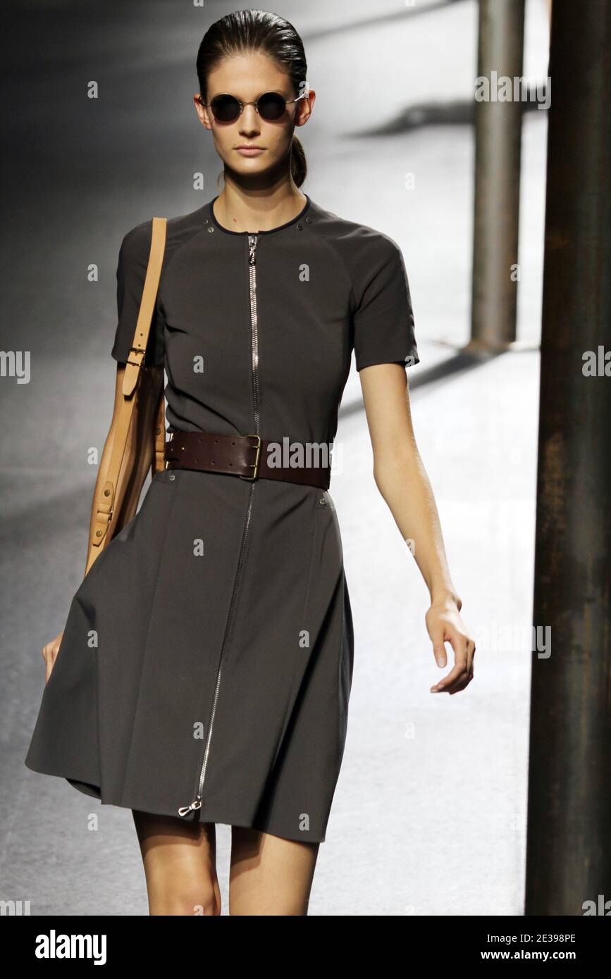 A model displays a creation designer Alber Elbaz for Lanvin Spring ...