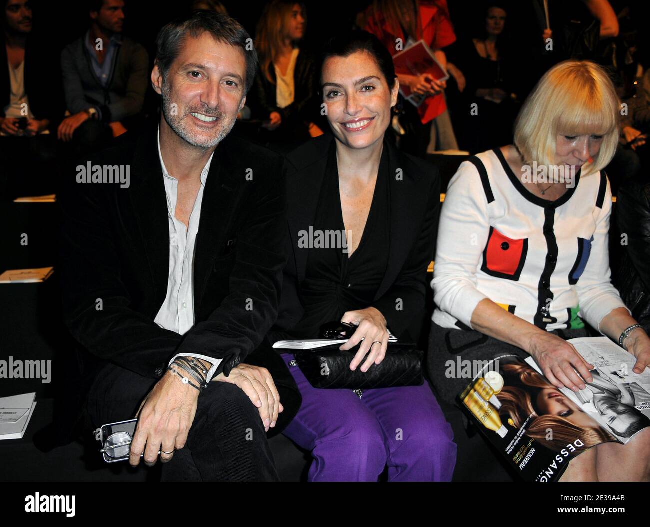 Antoine de Caunes and Daphne Roulier seated front row and backstage at ...