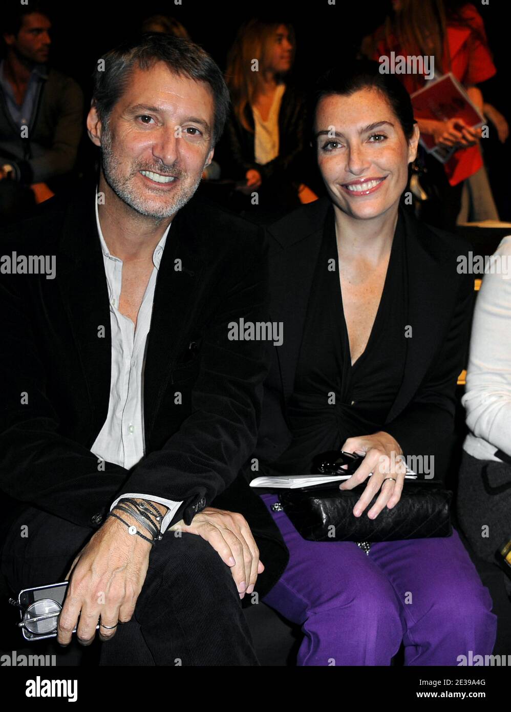 Antoine de Caunes and Daphne Roulier seated front row and backstage at ...