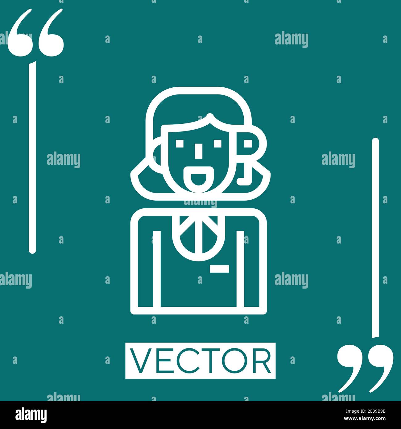 call center agent vector icon Linear icon. Editable stroked line Stock ...