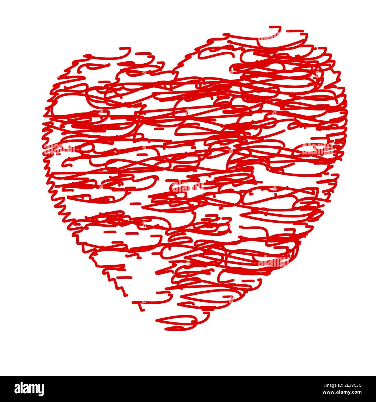 Crayon valentine heart Stock Vector Images - Alamy