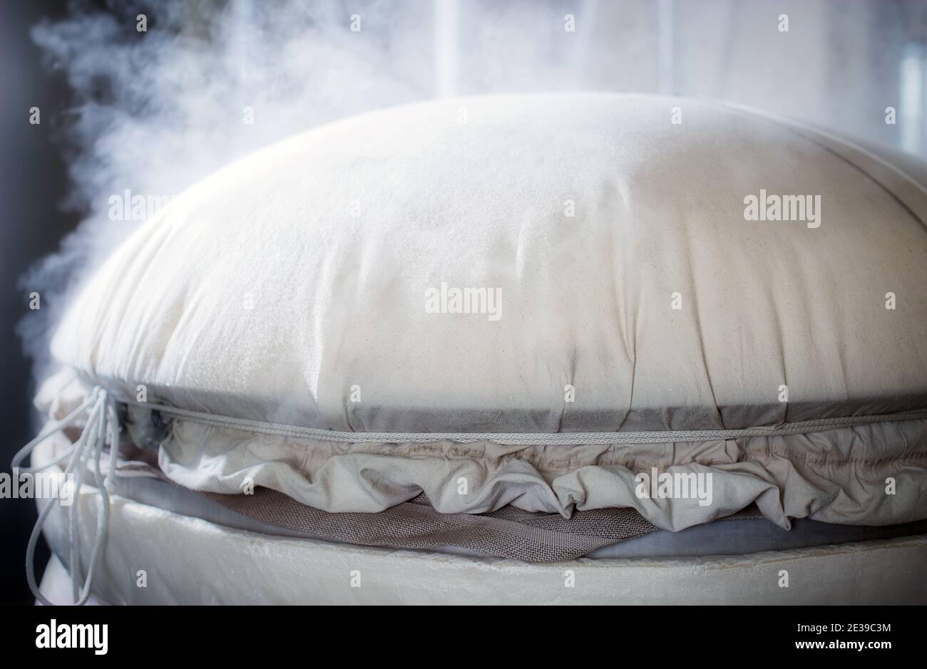 Steaming rice for sake at a Sake Brewery in Japan Stock Photo - Alamy