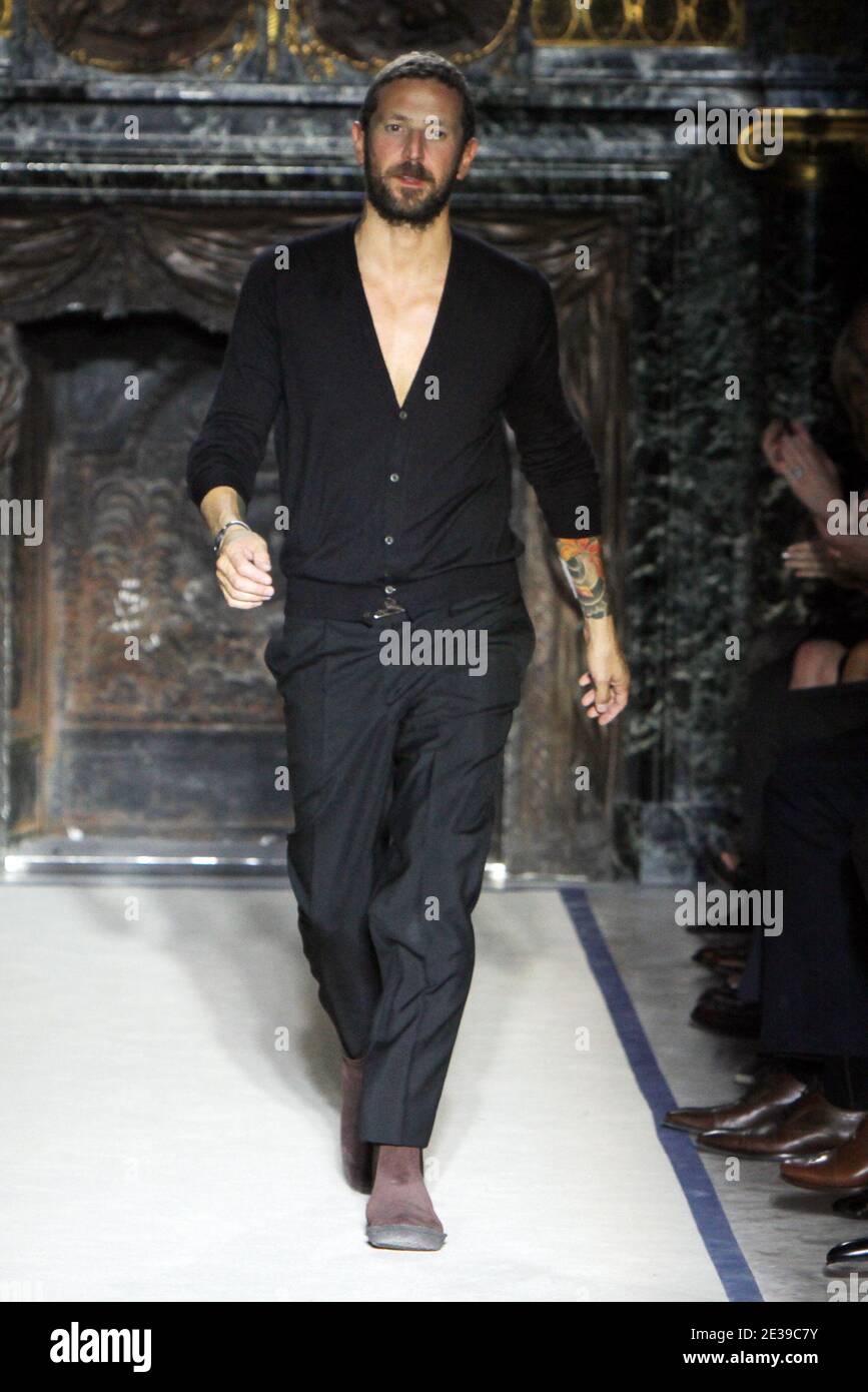 Designer Stephano Pilati appears during the Yves Saint Laurent spring ...