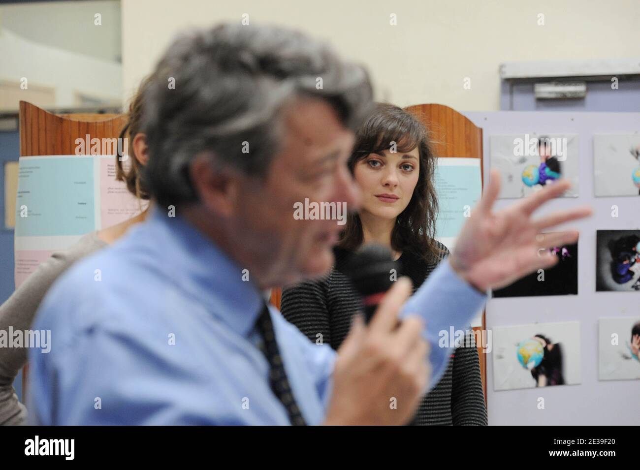 Actress Marion Cotillard and French Ecology Minister Jean-Louis Borloo ...