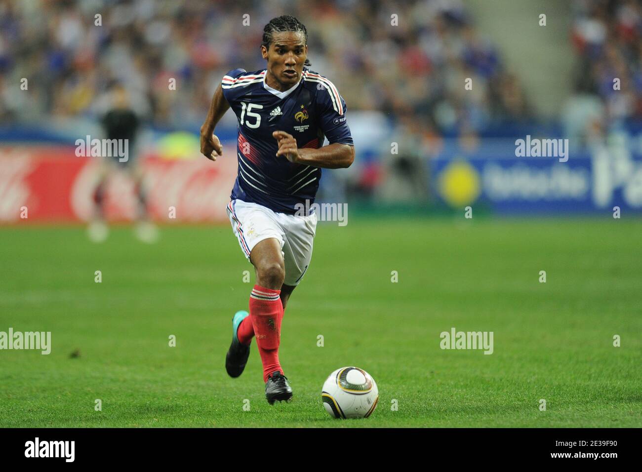 France's Florent Malouda in action during the Euro 2012 Qualifying ...