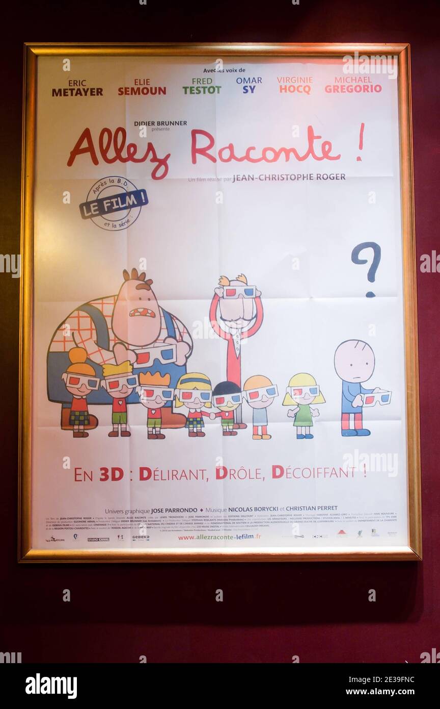 Atmosphere prior the French premiere of 'Allez Raconte' held at the ...