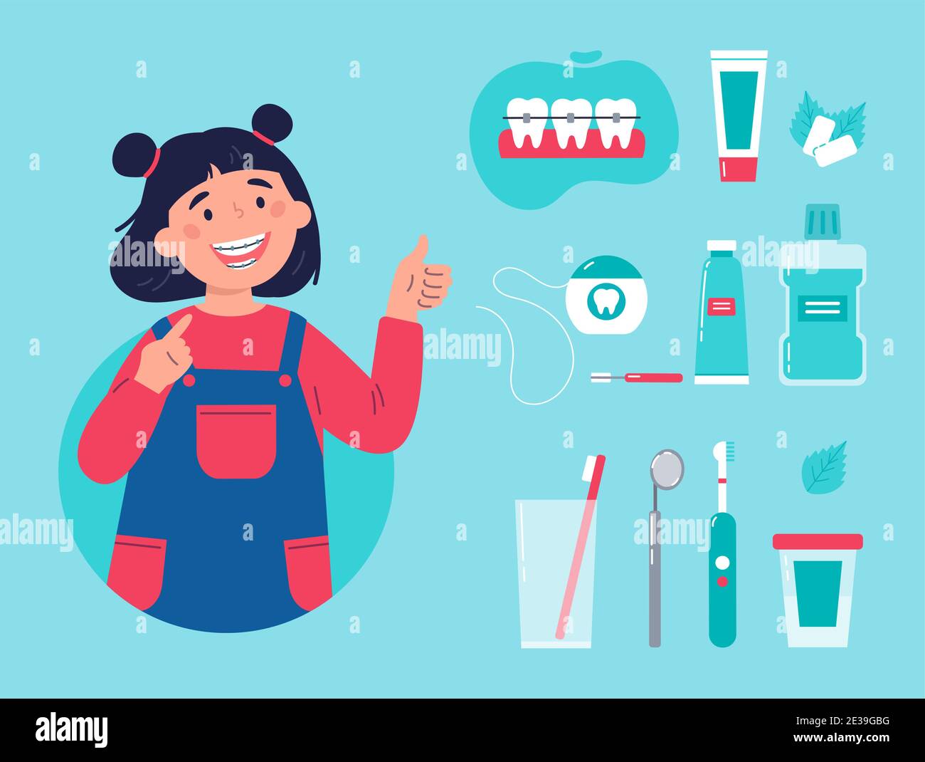 Floss child dentist Stock Vector Images - Alamy