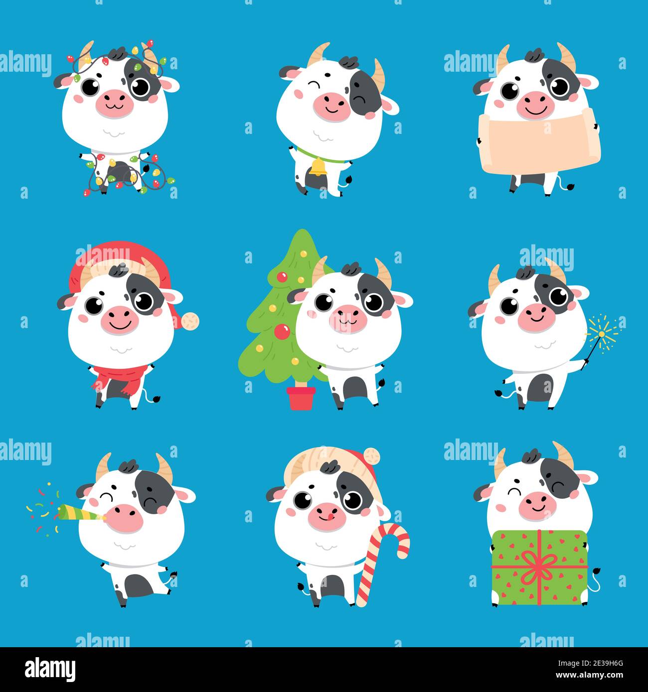 Cute baby cows Stock Vector Images - Alamy