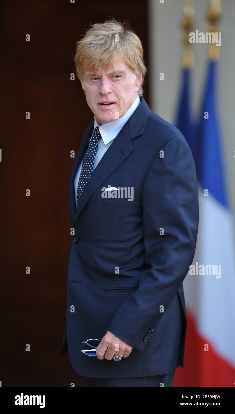 US director and actor Robert Redford arrives at the Elysee Palace in ...