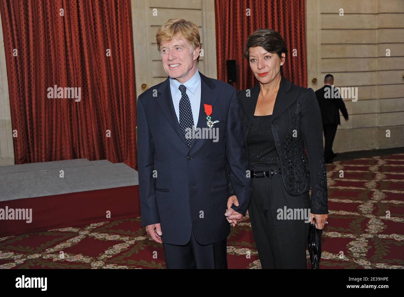 US director and actor Robert Redford and wife Sibylle Szaggars pose ...