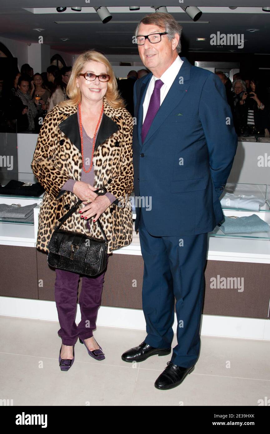 Eric Bompard and Catherine Deneuve arriving for the opening of a new ...