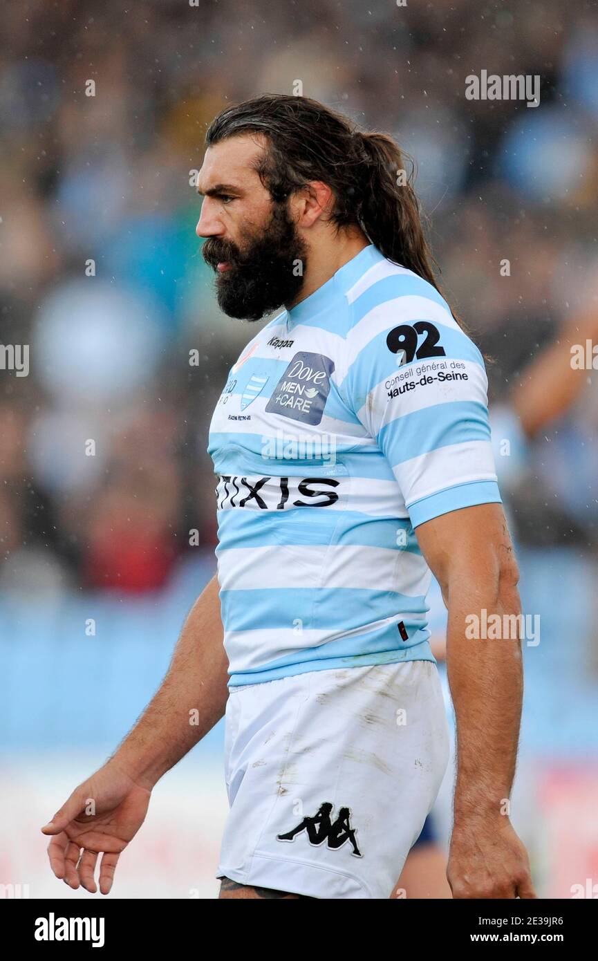 Racing's Sebastien Chabal during the H Cup rugby match, Racing Metro 92 ...