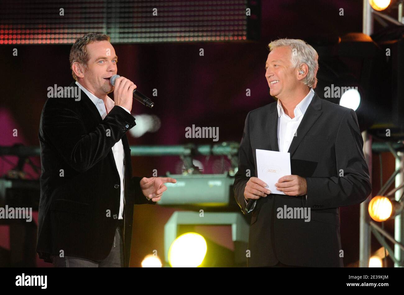 Garou performs during the 'Concert pour la tolerance', in Agadir ...