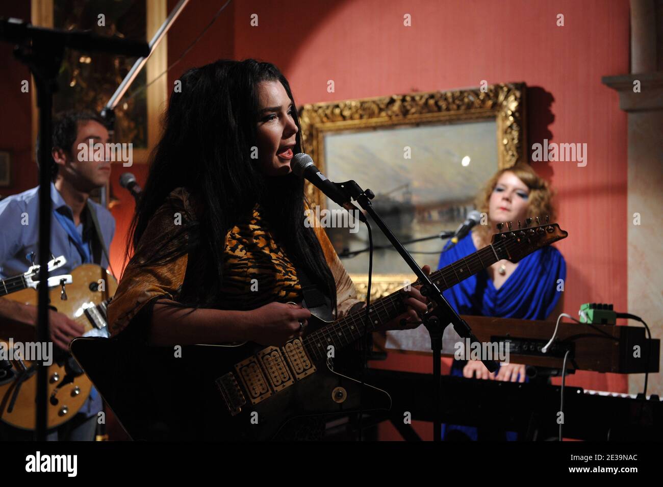 EXCLUSIVE. American singer Brisa Roche performs during a private ...