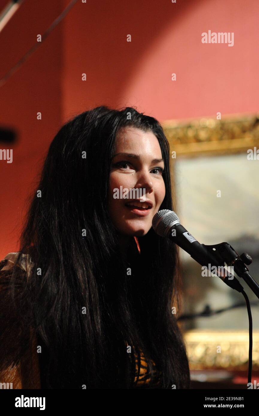 EXCLUSIVE. American singer Brisa Roche performs during a private ...