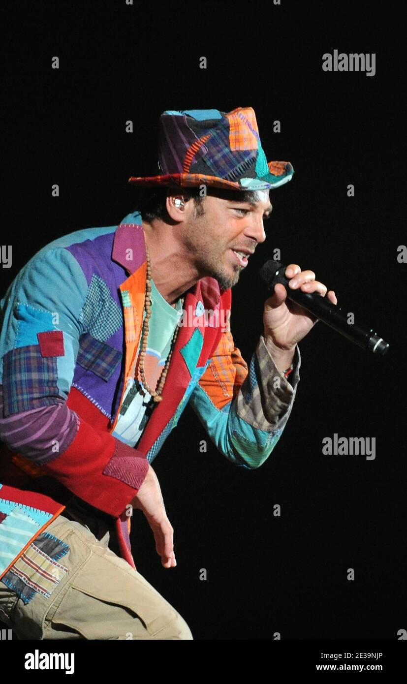 French singer Christophe Mae performs live with his band at the 'Palais ...
