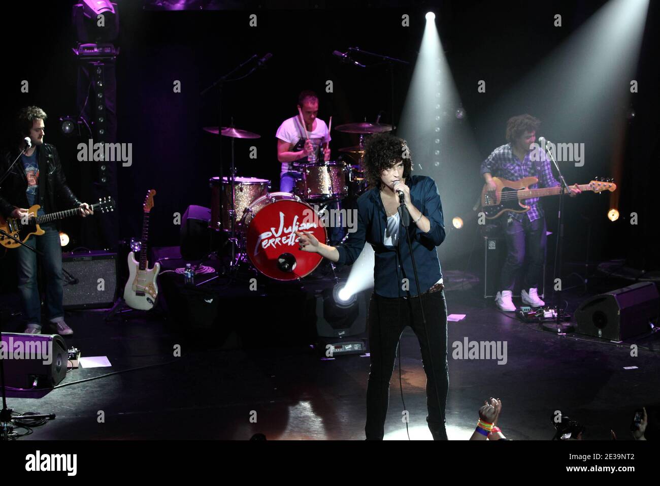 British singer Julian Perretta performs on the stage at the Alhambra in ...