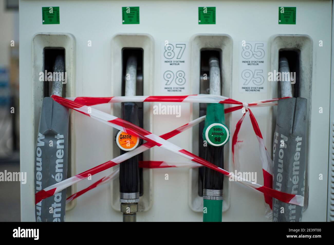 Illustration of gasoline station in Strasbourg, France on October 25 ...
